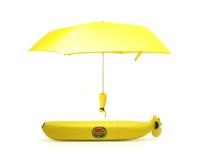 China Yellow Banana Shaped Umbrella 19 Inches UV Protection Auto Open Mechanism for sale