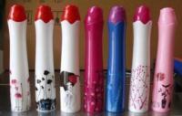 China Rose Bottle Shaped Umbrella Manual Open Polyester 190T Fabric 3 Section Shaft for sale