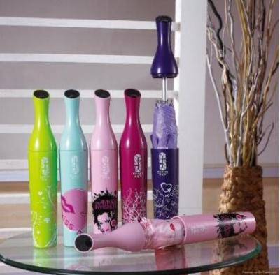 China Mini Beer Bottle Umbrella Strong Steel Frame 955cm Dia Asy One Handed Operation for sale