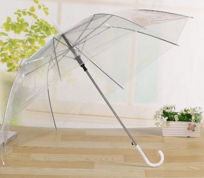 China Transparent Clear Bell Shaped Umbrellas / Bridal Umbrella White Cap / Tips for sale