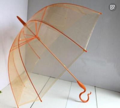 China Orange Transparent Bubble Umbrella / Foldable Umbrella Fibreglass Frame / Ribs for sale