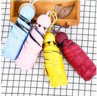 China Ladies Mini Lightweight Folding Umbrella , Compact Pocket Umbrella Aluminum Frame for sale