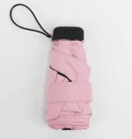 China Manal Open Compact Folding Umbrella Pocket Size Pink Color 6 Durable Ribs for sale