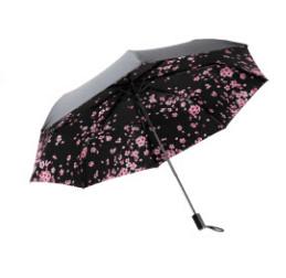 China Strong Windproof Lightweight Folding Umbrella Black Color Offer UV Protection for sale