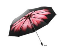 China Flower Print Lightweight Folding Umbrella , Ladies Compact Windproof Umbrella for sale