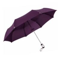 China 21 Inches Mini Lightweight Windproof Umbrella Purple Alunium Frame Silver Handle for sale