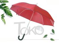 China Auto Open Walking Stick Umbrella 190T Polyester Fabric 12mm Aluminum Shaft for sale