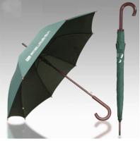 China Easy Open Wooden Handle Umbrella , Unbreakable Folding Umbrella With Hook Handle for sale