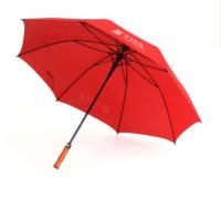 China UV Protection Wooden Handle Umbrella 190T Polyester Fabric Manual Open 8 Ribs for sale