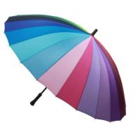 China Automatic Rainbow Patio Umbrella / Sun Umbrella Easy Open Close 16 Ribs for sale