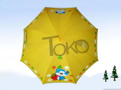 China Wind Resistant Kids Rain Umbrellas , Kids Automatic Umbrella / Yellow Umbrella for sale