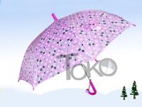 China Little Girls Pink Kids Rain Umbrellas Auto Open Metal Frame With Flute Ribs for sale