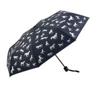 China Silkscreen Storm Proof Fold Away Umbrella Anti Sun Rays Black Metal Frame / Shaft for sale