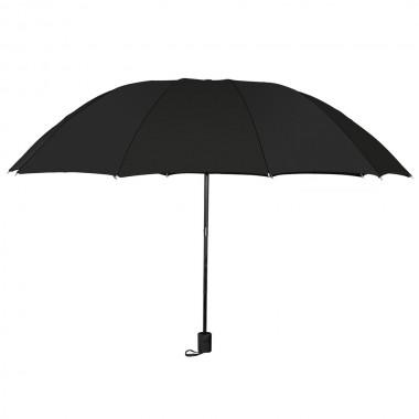 China Manual Open Black Compact Oversized Rain Umbrellas UV Protection Fabric Durable for sale