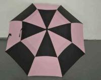 China Straight Vented Golf Umbrella , Windproof Collapsible Golf Umbrella Plastic Handle for sale