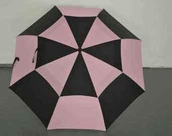 China Straight Vented Golf Umbrella , Windproof Collapsible Golf Umbrella Plastic Handle for sale
