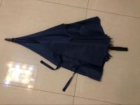 China Manual Open Collapsible Golf Umbrella , Navy Color Vented Windproof Umbrella for sale
