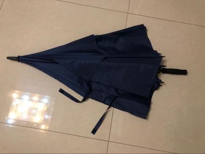 China Manual Open Collapsible Golf Umbrella , Navy Color Vented Windproof Umbrella for sale