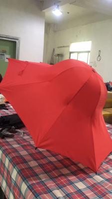 China Special Shape Cap Red Large Collapsible Umbrella With Black Steel Frame for sale