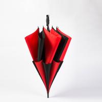 China double canopy golf umbrella Custom Promotion Vented Golf Umbrella Automatic Open 8 Fiberglass Ribs for sale