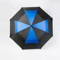 China double canopy golf umbrella Custom Promotion Vented Golf Umbrella Automatic Open 8 Fiberglass Ribs for sale