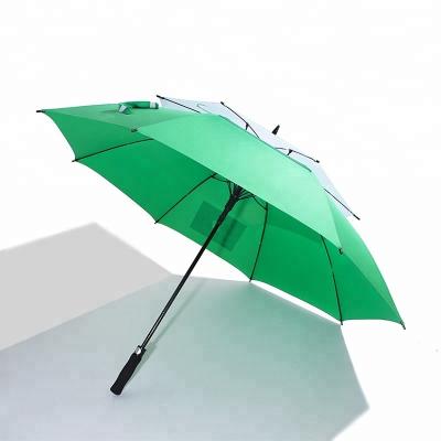 China Custom Full Body Printing Straight Mens Golf Umbrella With Shoulder Strap for sale
