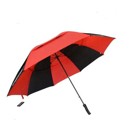 China Strong Golf Type Vented Canopy Umbrella Compact  8 Ribs Rubber Coating Handle for sale