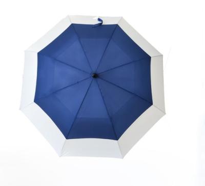 China best oversized Vent Design Blue Double Layer Golf Umbrella With 8 Ribs For Promotional for sale for sale