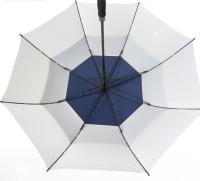 China best oversized Vent Design Blue Double Layer Golf Umbrella With 8 Ribs For Promotional for sale for sale