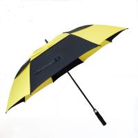 China 62 inch Extra Oversize Large Compact Golf Umbrella，Double Canopy Vented Windproof Waterproof Stick Umbrellas fo for sale