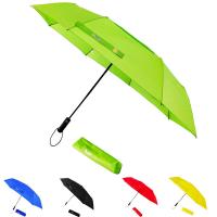 China 54 Inch Semi-automatic Double Wind Vented Canopy Umbrella Portable Semi Automatic Control for men women for sale