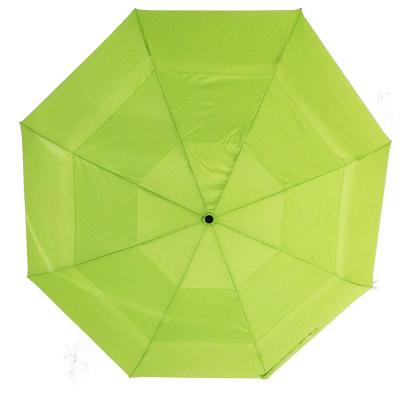 China 54 Inch Semi-automatic Double Wind Vented Canopy Umbrella Portable Semi Automatic Control for men women for sale