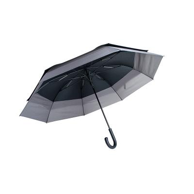 China Golf Umbrella 58/62/68 Inch Large Oversize Double Canopy Vented Windproof Waterproof Automatic Open Stick Umbrellas for sale