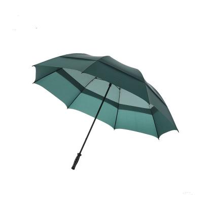 China 68 Inch Oversized Auto-Open Golf Umbrella Snow Double Canopy Vented Large Cane Umbrella Windproof Waterproof Stick for sale