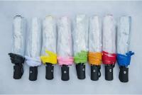 China Folding mini See Through Umbrella With Black Trim , Manual Open Mini Clear Umbrella for sale