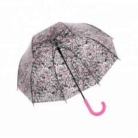 China Mushroom Floral Victoria Clear Full Cover Umbrella Transparent Eco POE for sale