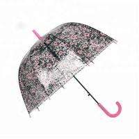 China Mushroom Floral Victoria Clear Full Cover Umbrella Transparent Eco POE for sale