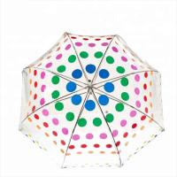China Custom Logo Compact Bubble Umbrella , Clear Transparent Umbrella For Womens for sale