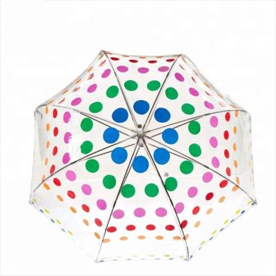 China Custom Logo Compact Bubble Umbrella , Clear Transparent Umbrella For Womens for sale
