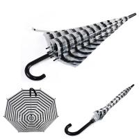 China Small Manual Open See Through Umbrella Stripe Transparent Bubble Umbrella for sale