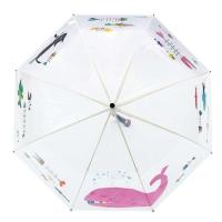 China Funny Mini Clear Compact Umbrella / Straight Kid Little Girl Clear Collapsible Umbrella for sale