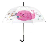 China Funny Mini Clear Compact Umbrella / Straight Kid Little Girl Clear Collapsible Umbrella for sale