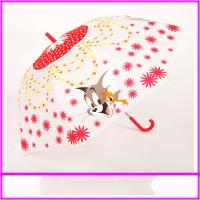 China Mini Straight Kids Little Girl Clear Fold Up Umbrella Poe / Pvc Transparent For Promotion for sale