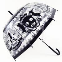China Manual Open Stripe Transparent POE Umbrella ,  Clear Dome Umbrella for sale