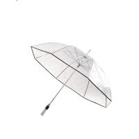 China Straight Poe Pvc Transparent Clear See Through Umbrella Storm Proof Lightweight for sale