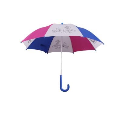 China Funny Mini Straight Kids Little Girl See Through Umbrella Portable Outdoor Safty Print for sale