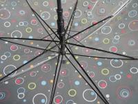 China Advertising Clear Transparent Umbrella with silkscreen print on the canopy for sale