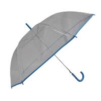 China Transparent Clear POE Plastic See Through Umbrellas For Kids , Chrome Shaft for sale