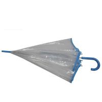 China Transparent Clear POE Plastic See Through Umbrellas For Kids , Chrome Shaft for sale