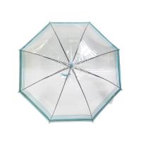 China Cute Full Coverage Clear Dome See Through Umbrella Poe Fabric Transparent Material for sale